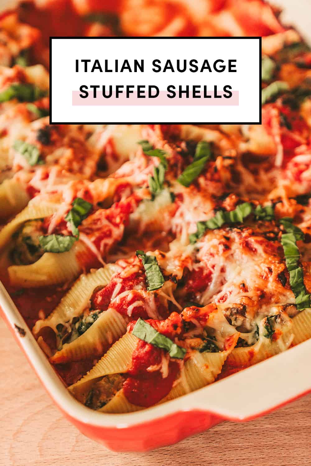 Stuffed Shells Recipe with Italian Sausage and Mushrooms