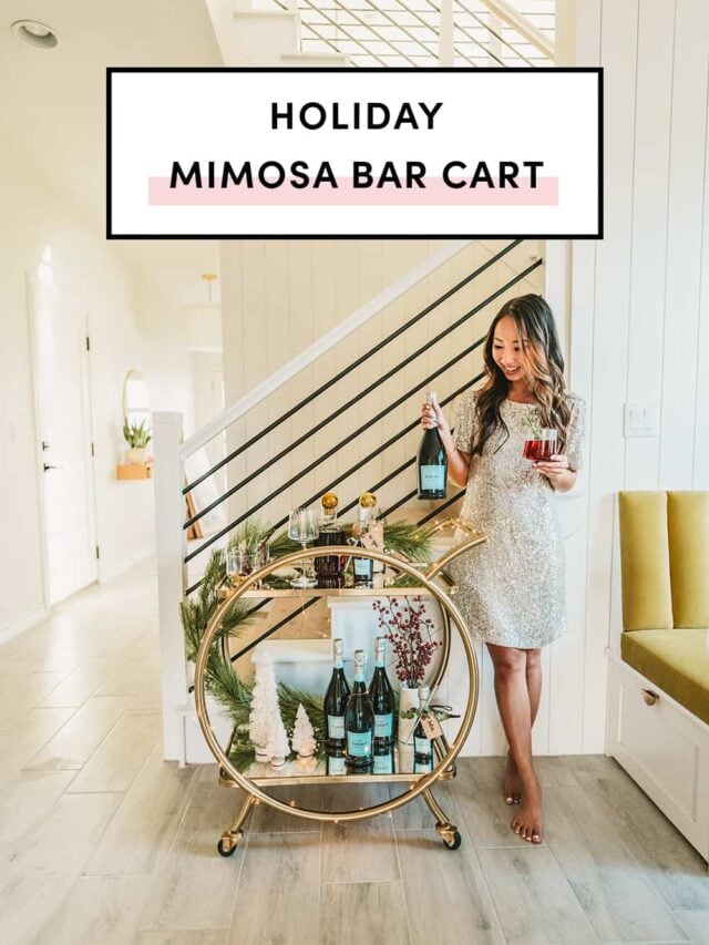 How To Decorate A Bar Cart For The Holidays Story - A Taste of Koko