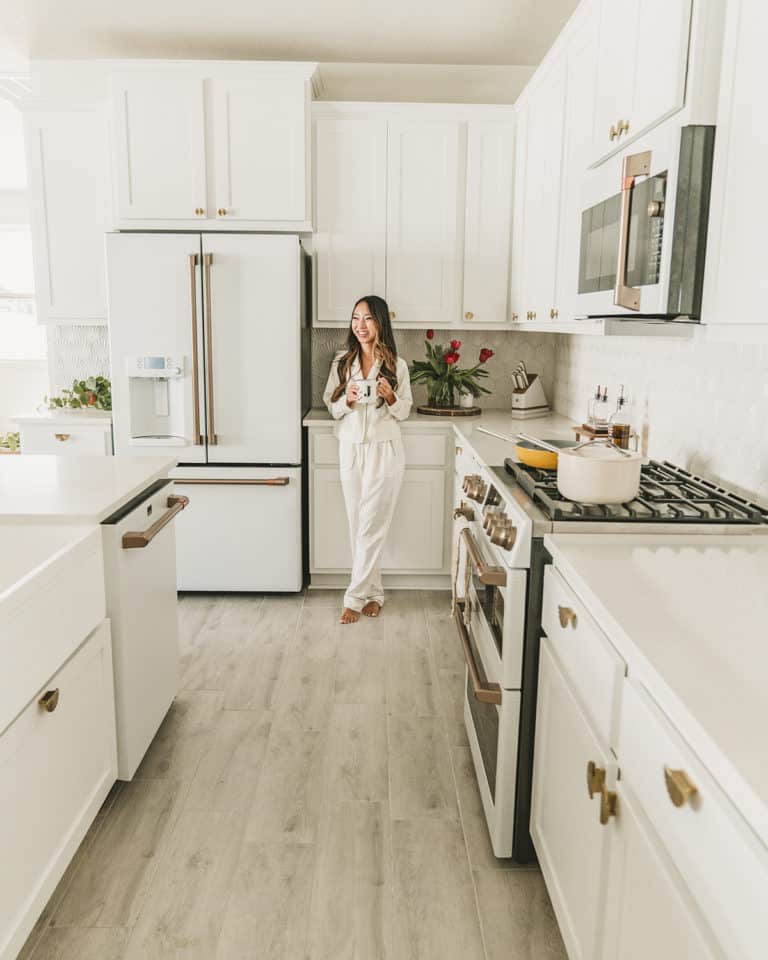 All-White Kitchen with White Appliances | A Taste of Koko